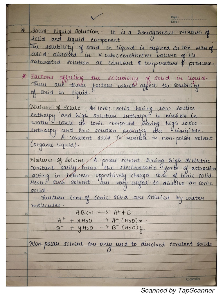 Solutions - Chemistry - Class 12 | PDF