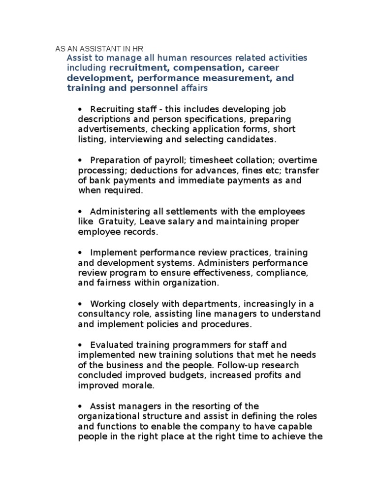 HR Profile | PDF | Human Resource Management | Recruitment