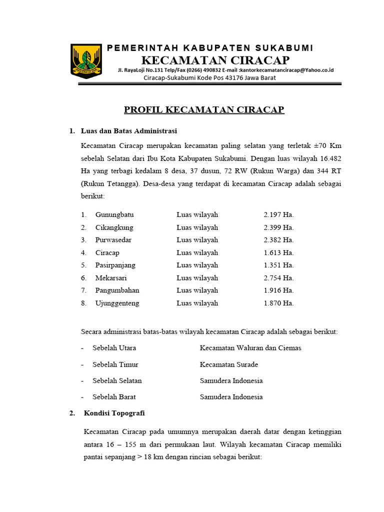 Profil Kecamatan | PDF