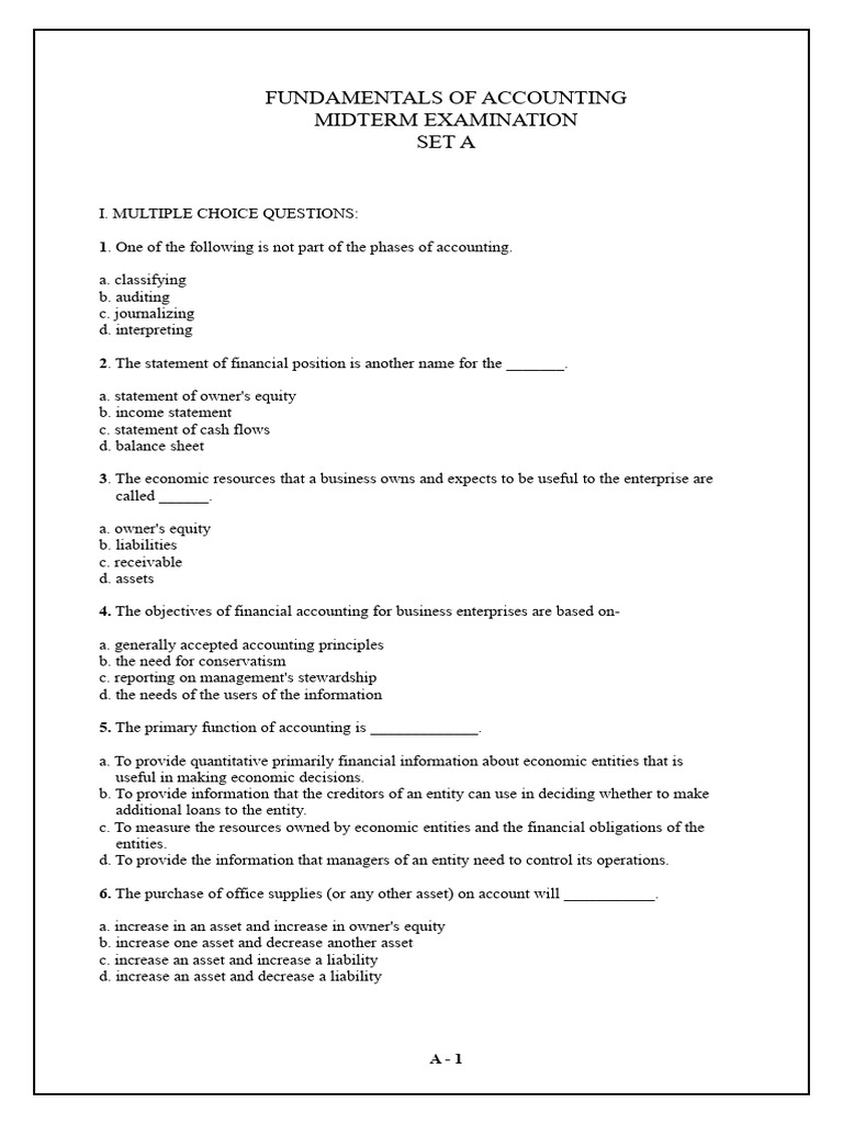 Foa Midterm | Download Free PDF | Debits And Credits | Expense