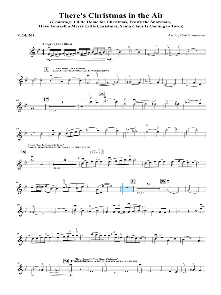 There's Christmas in The Air - String | PDF