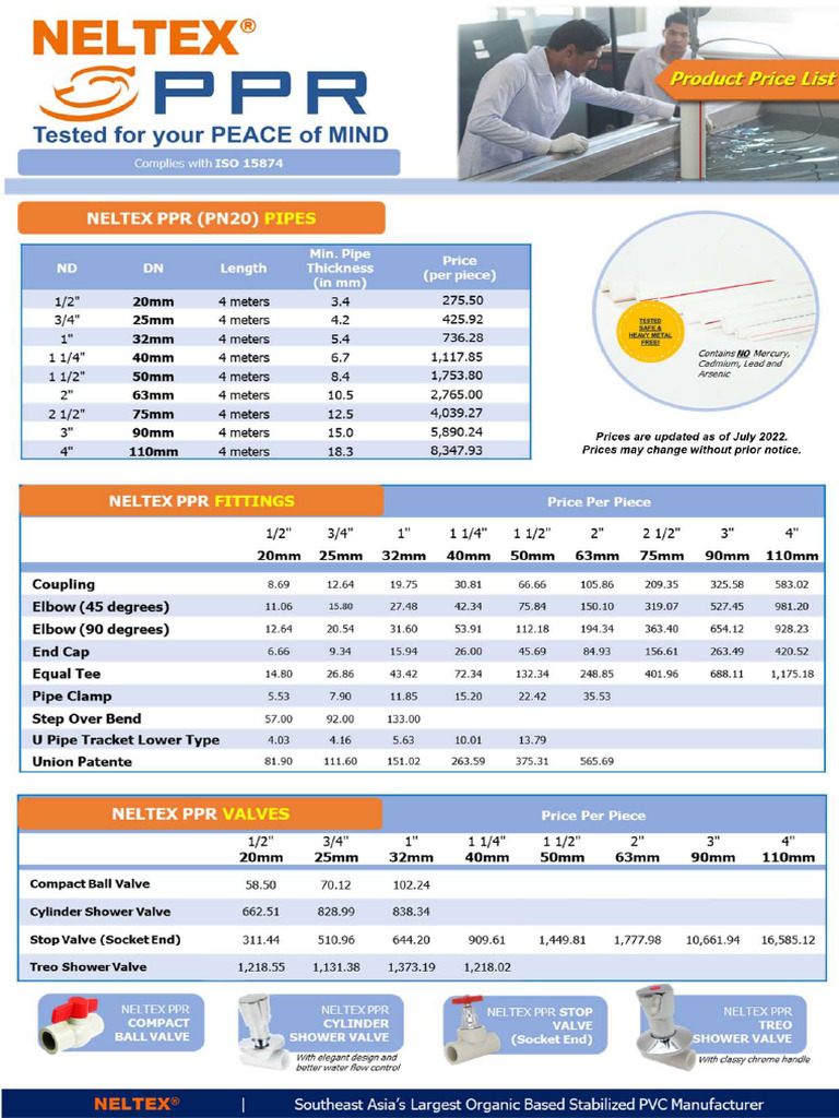 Neltex Product & Price List 2023 | PDF
