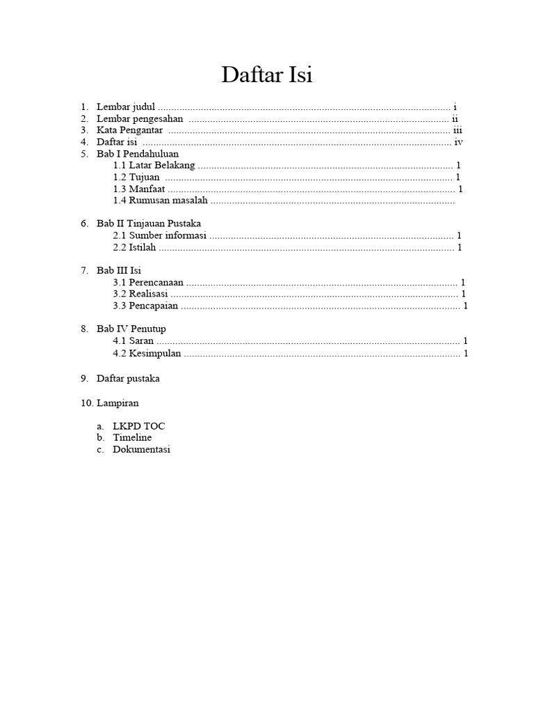 Contoh Laporan Projek Kelas 9 | PDF