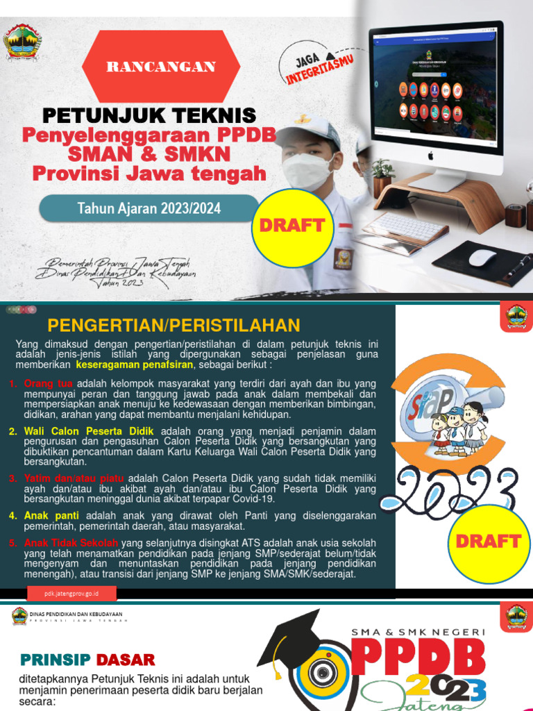 Materi Rancangan Juknis PPDB 2023 | PDF