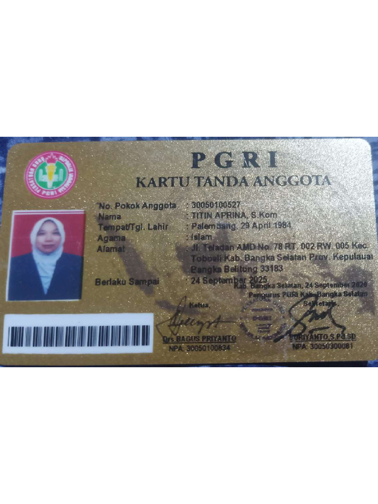 Kartu PGRI | PDF
