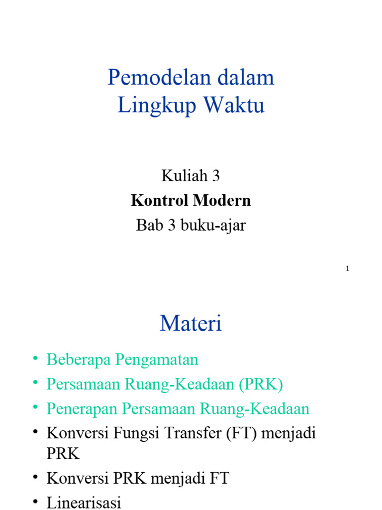 Slide-05-1-Fungsi Transfer Menjadi PRK | PDF