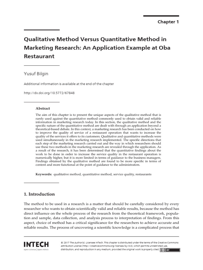 Qualitative Vs Quantitative Research Example | PDF | Methodology | Marketing Research