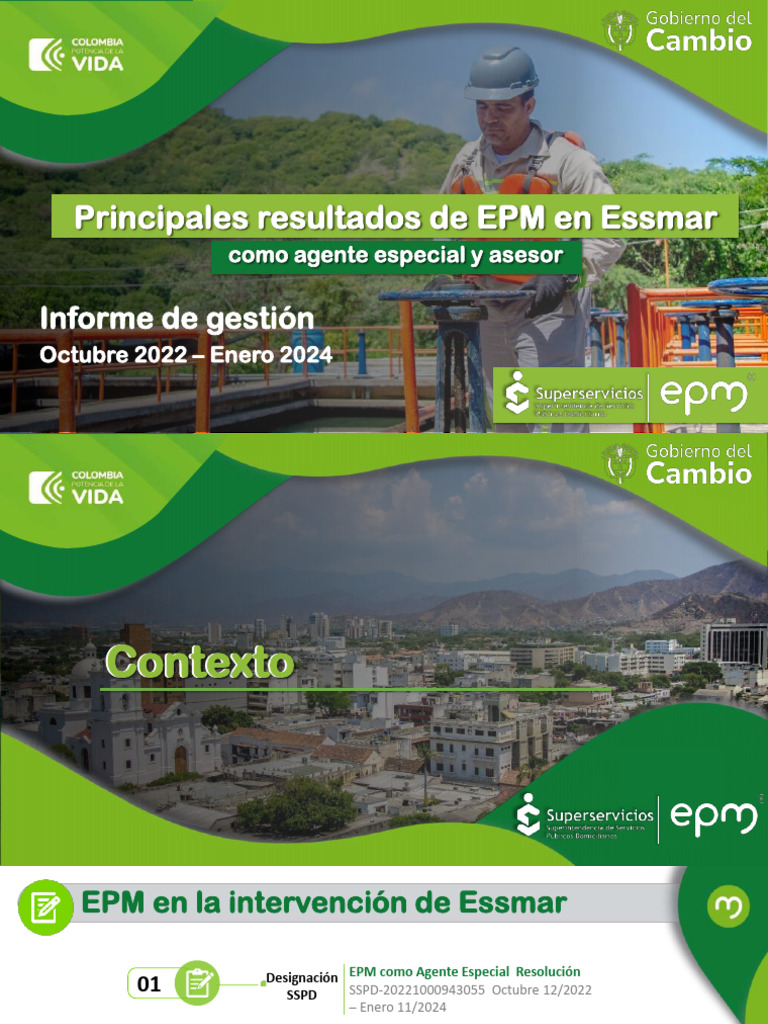 Informe Final Epm Essmar Enero25 | Descargar gratis PDF | Agua | Agua potable