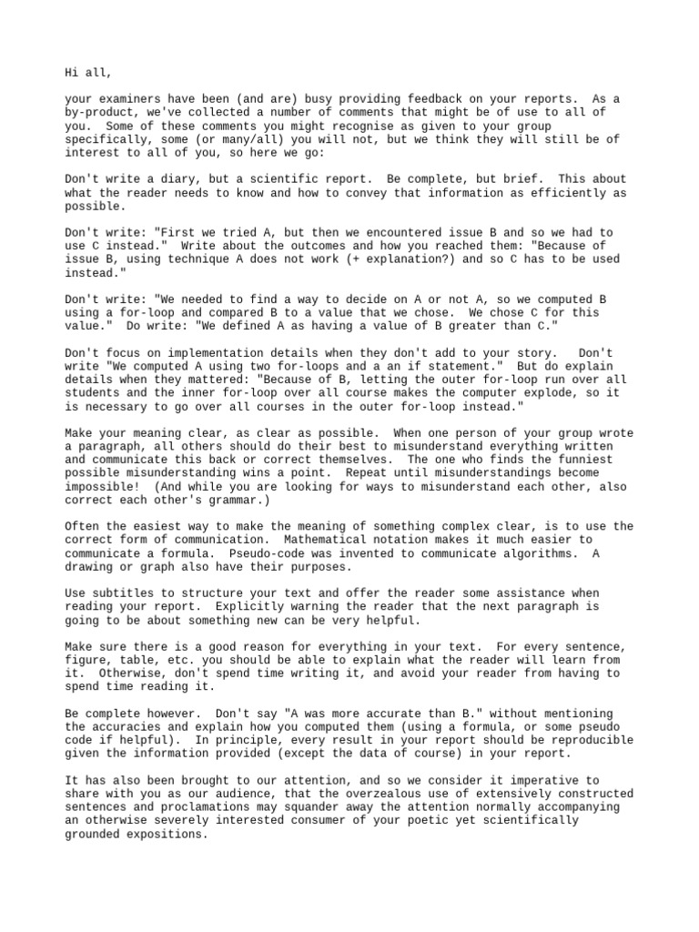 General Feedback | PDF | Cognition | Applied Mathematics