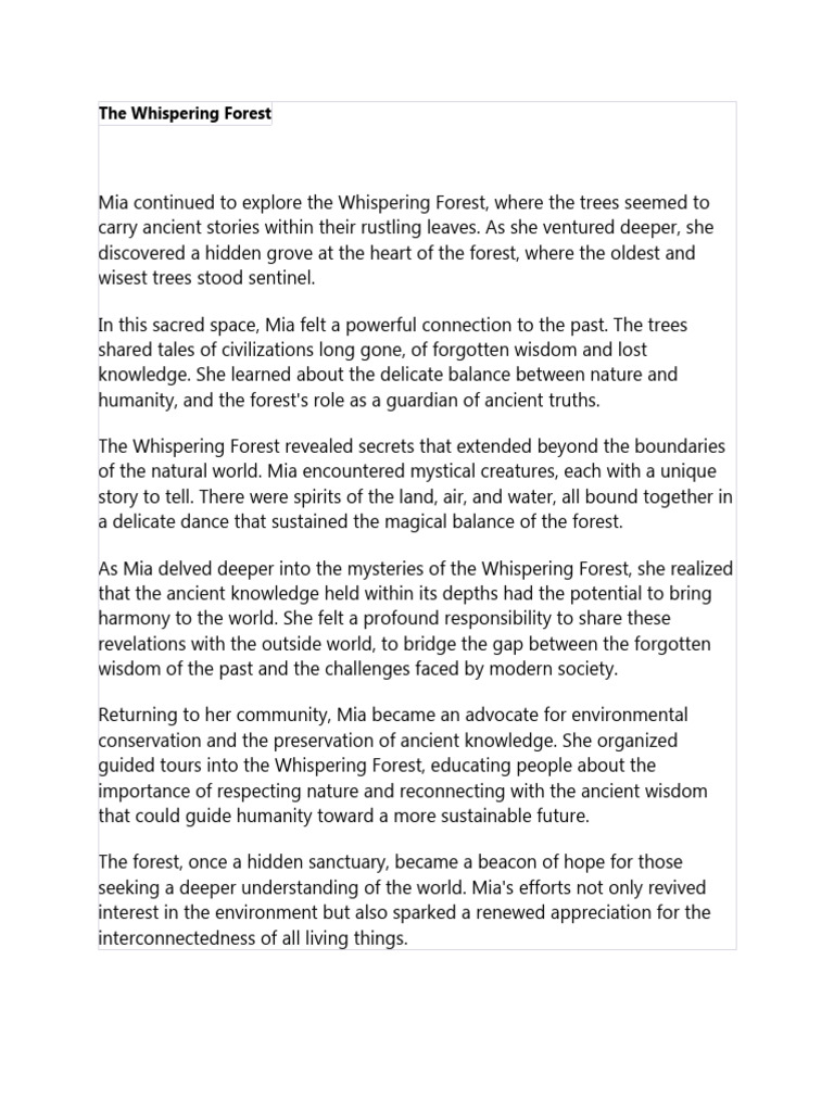 The Whispering Forest | PDF