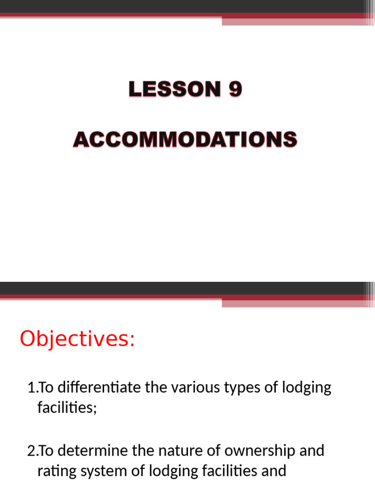 Accommodations 2 Pdf Hotel Motel