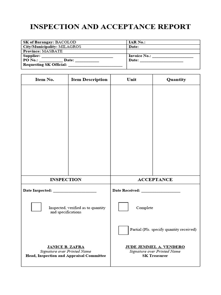 Annex 16 - IAR Blank Form | PDF