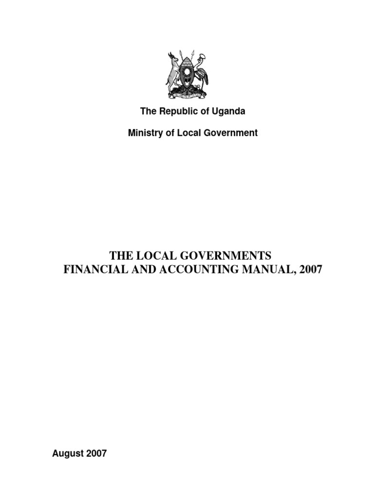 Local Governments Financial and Accounting Manual 2007 | PDF ...