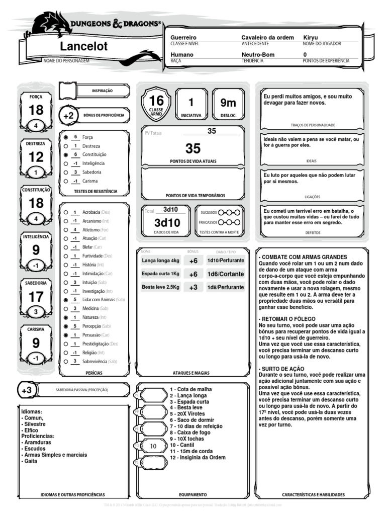 Ficha D&D | PDF