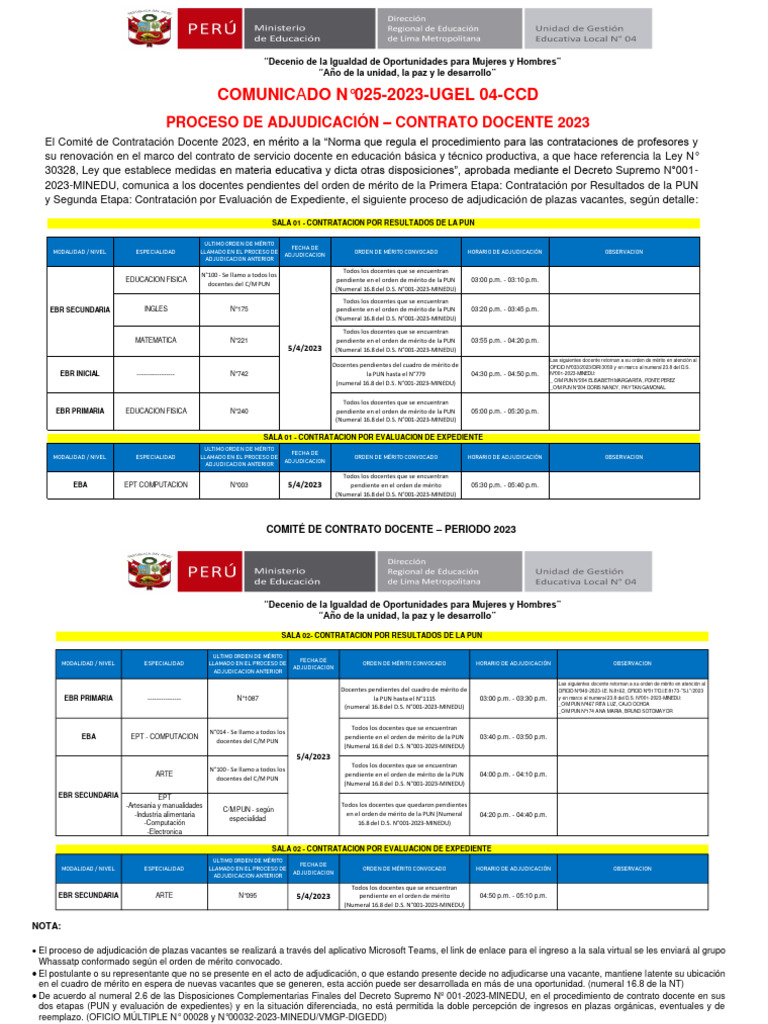 Comunicado N°025-Ccd | PDF