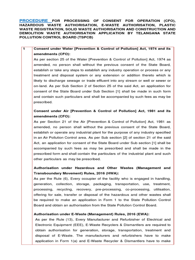 Step by Step Procedure and Checklist For CFO, HWA, EWA, PWR, SWA, CandD ...
