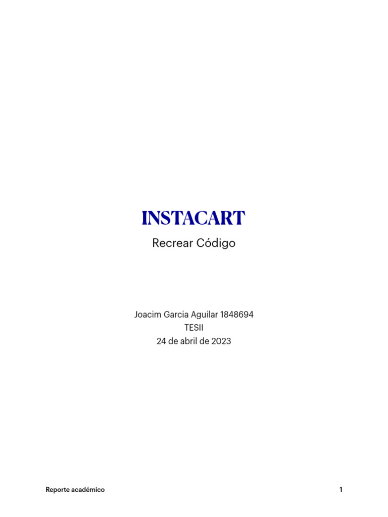 Insta Cart | PDF