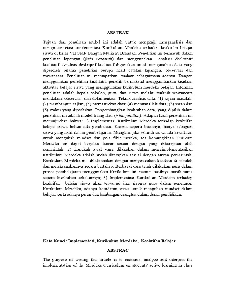 Abstrak Skripsi | PDF | Karier & Perkembangan