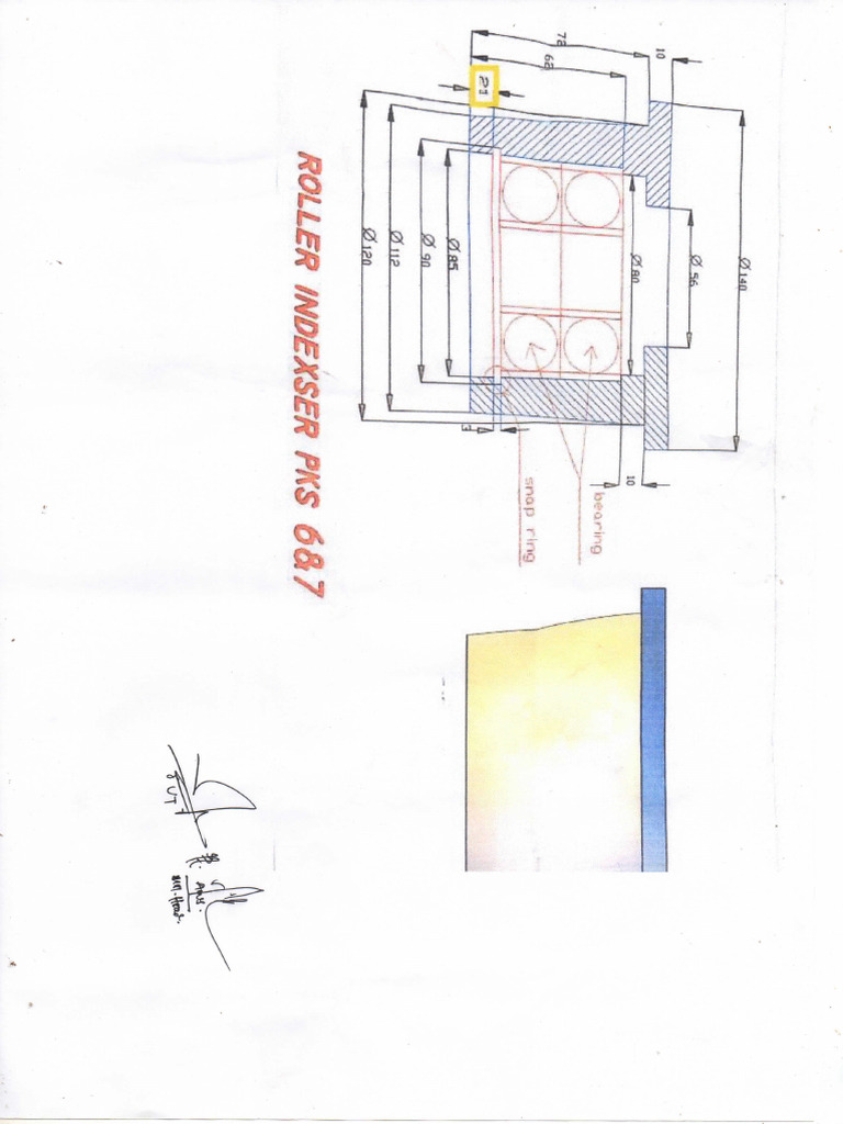 Drawing Roda Indexer PKS | PDF