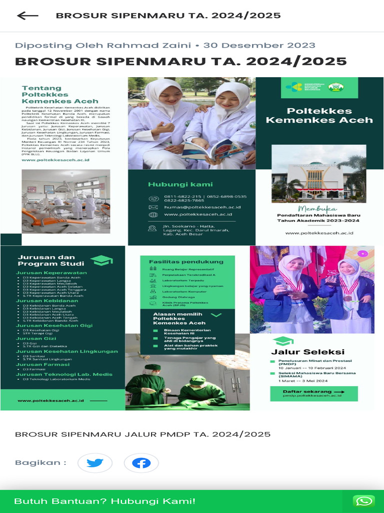 Pendaftaran Mahasiswa Baru Poltekkes 2024 | PDF