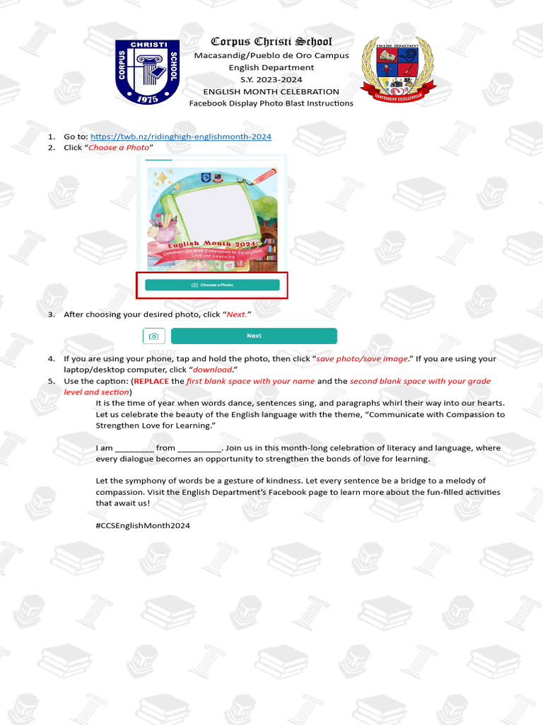 23 24 - English Month - DP Blast Instructions | PDF