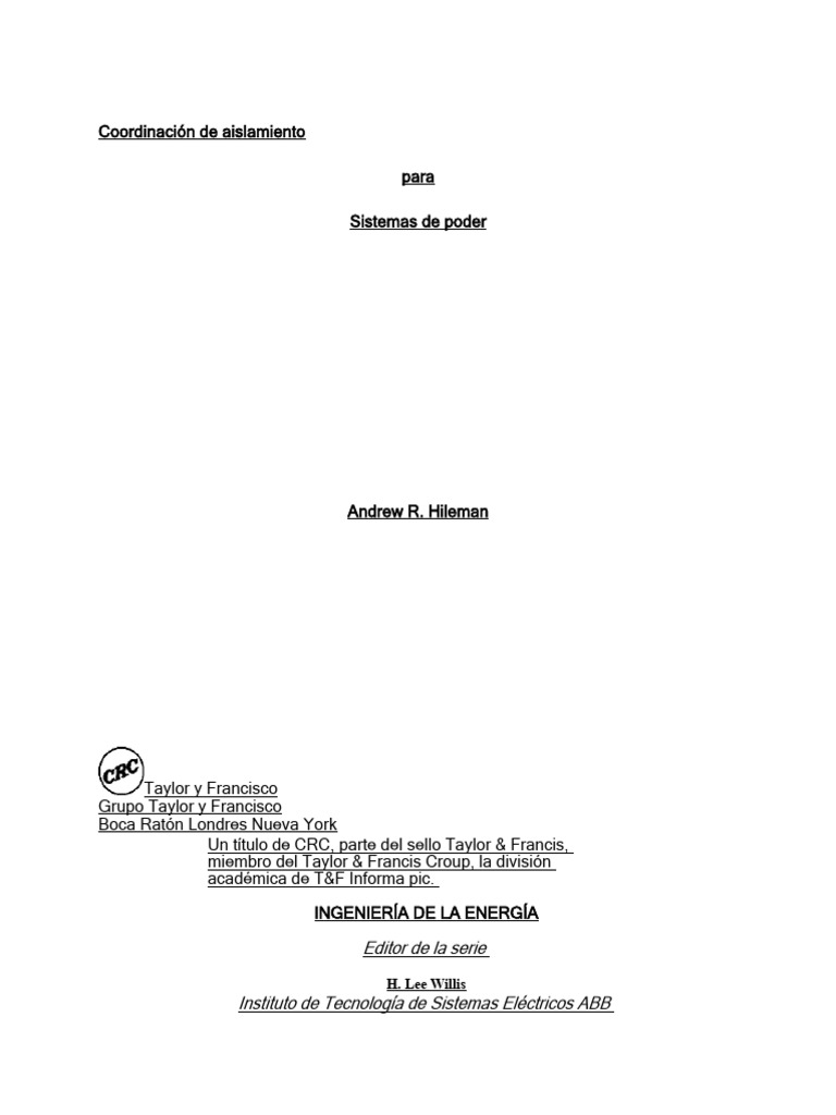 Coordinación de Aislamiento en Sistemas Eléctricos | PDF | Aislador ...