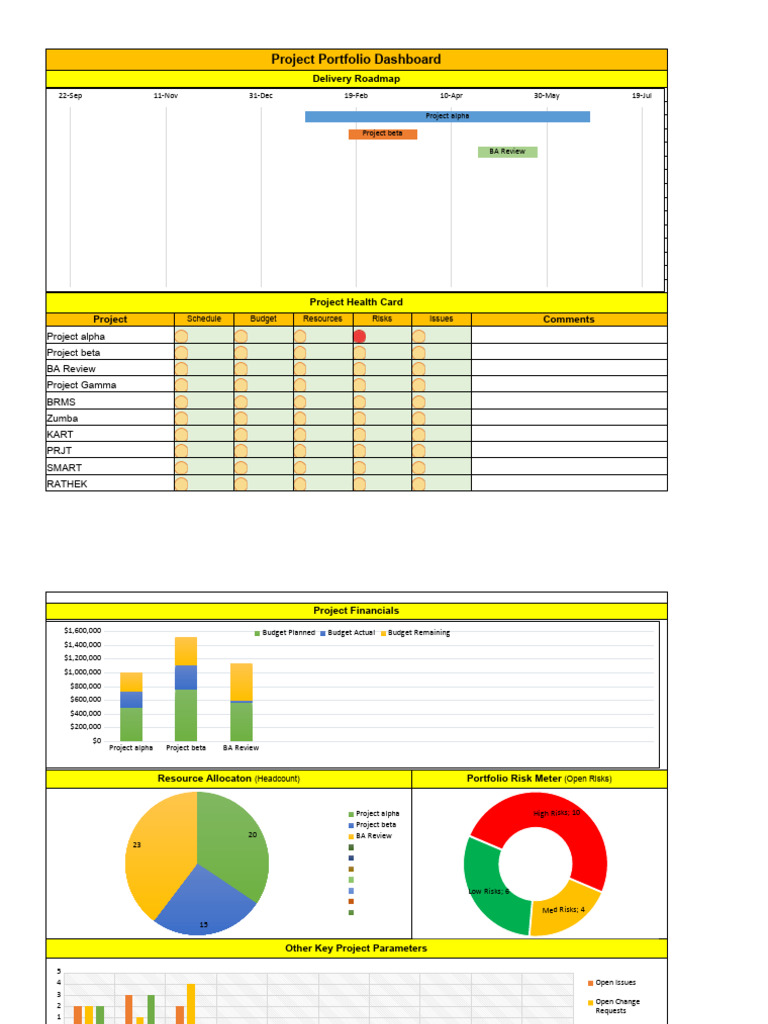 Excel Portfolio Management Dashboard | PDF