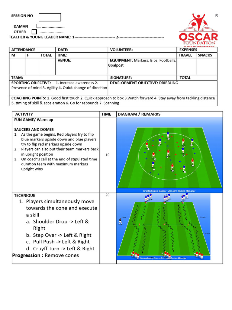 Dribbling Session 6 - OSCAR | PDF | Sports