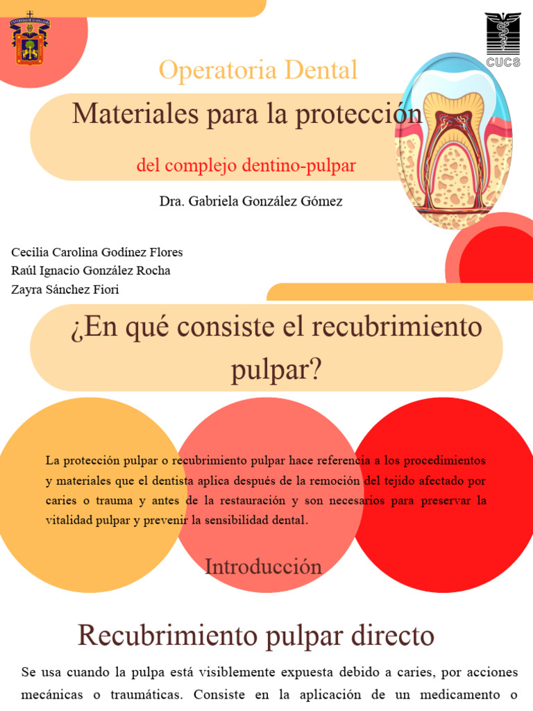 Materiales Dentales Para La Protección Del Complejo Dentino-pulpar ...