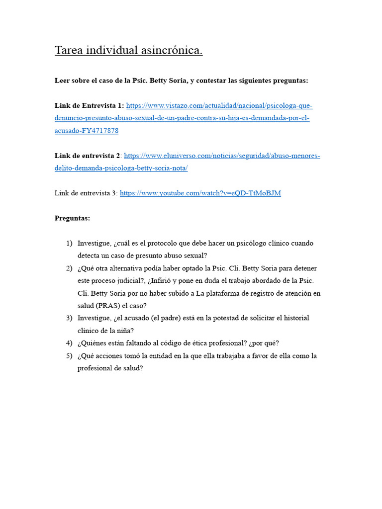 Tarea Individual Asincrónica | PDF