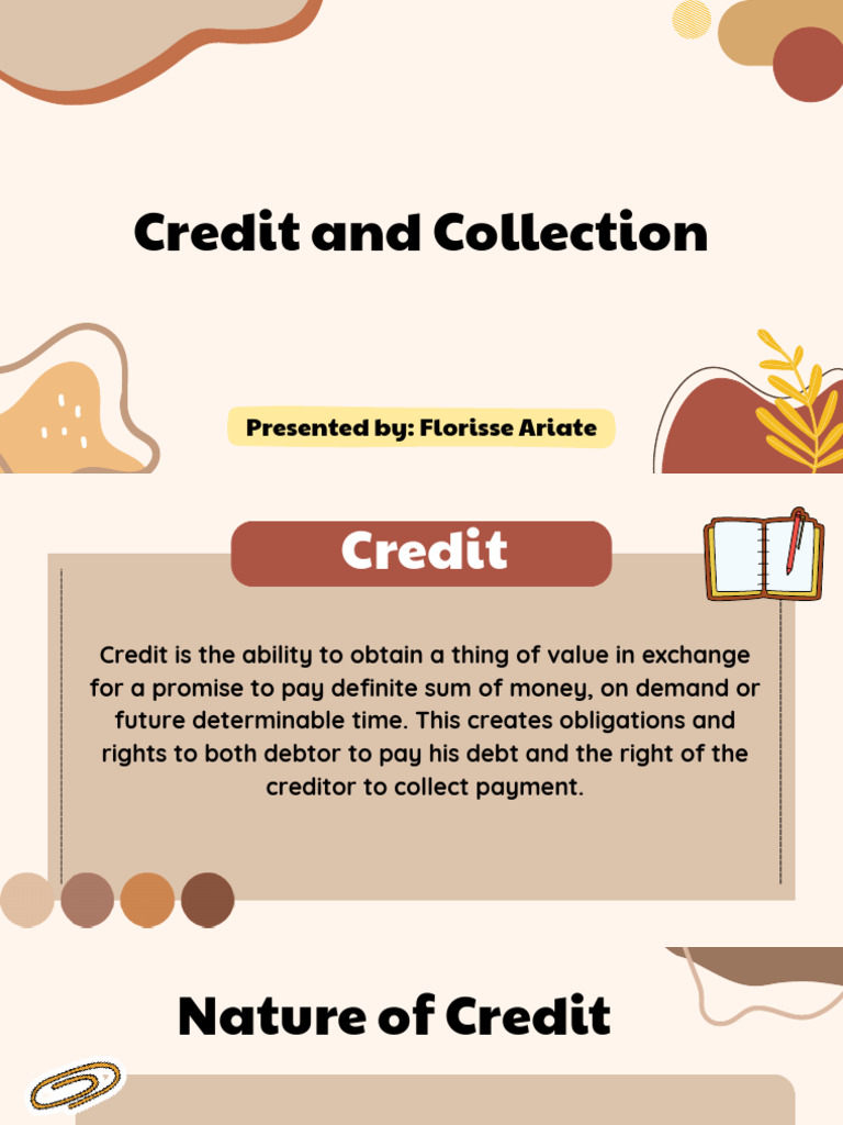 Credit and Collection | PDF | Credit | Finance & Money Management