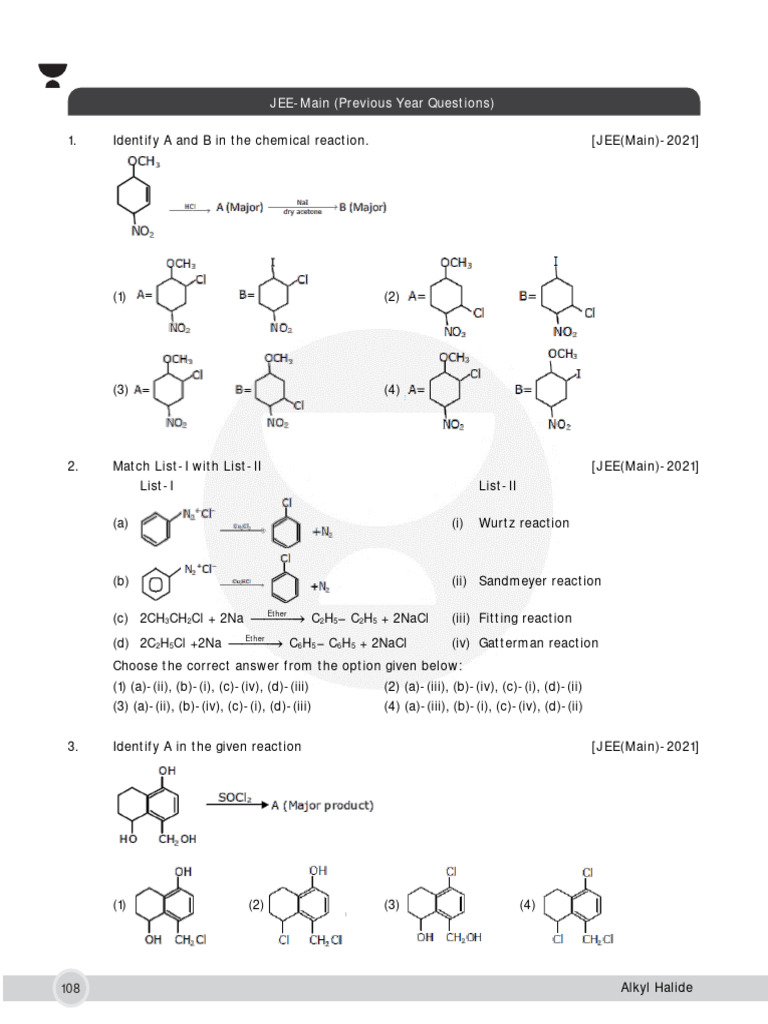 Class 12 Book 5 Organic Chemistry - Alkyl Halide | PDF | Ether ...