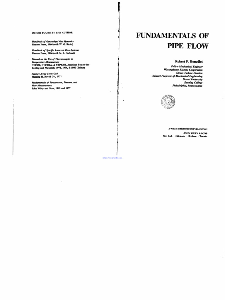 Fundamentals of Pipe Flow | PDF