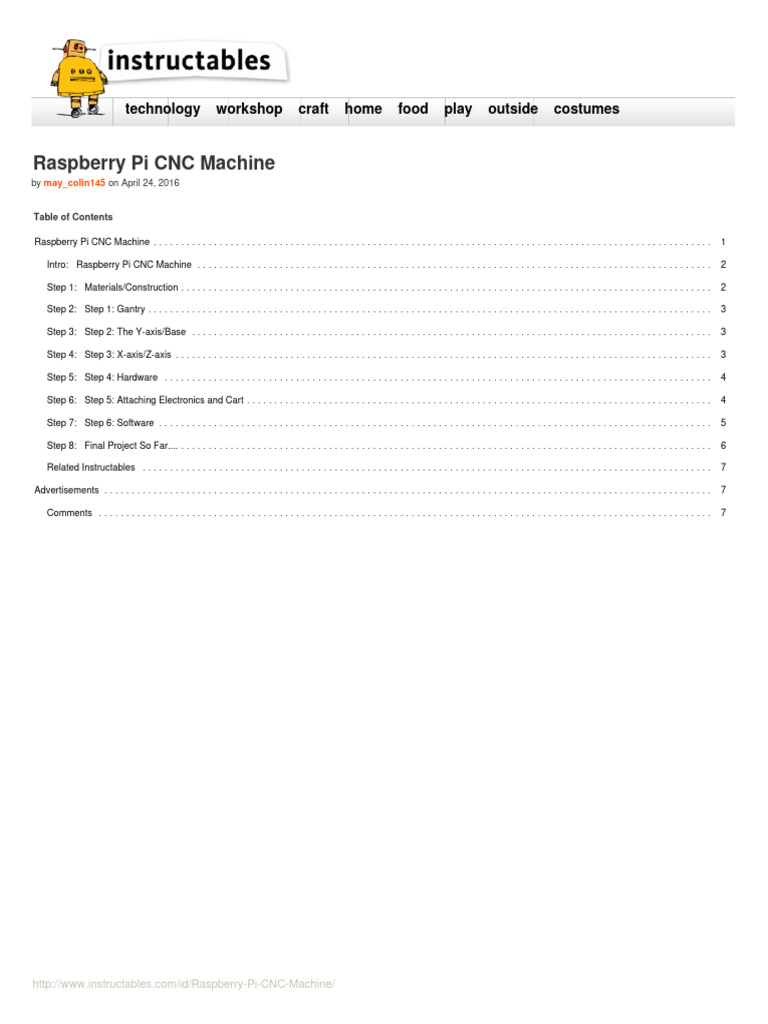 Raspberry Pi CNC Machine | PDF | Numerical Control | Computing