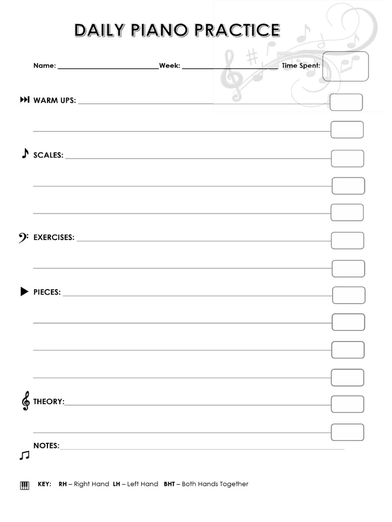 Daily Piano Practice Schedule | PDF