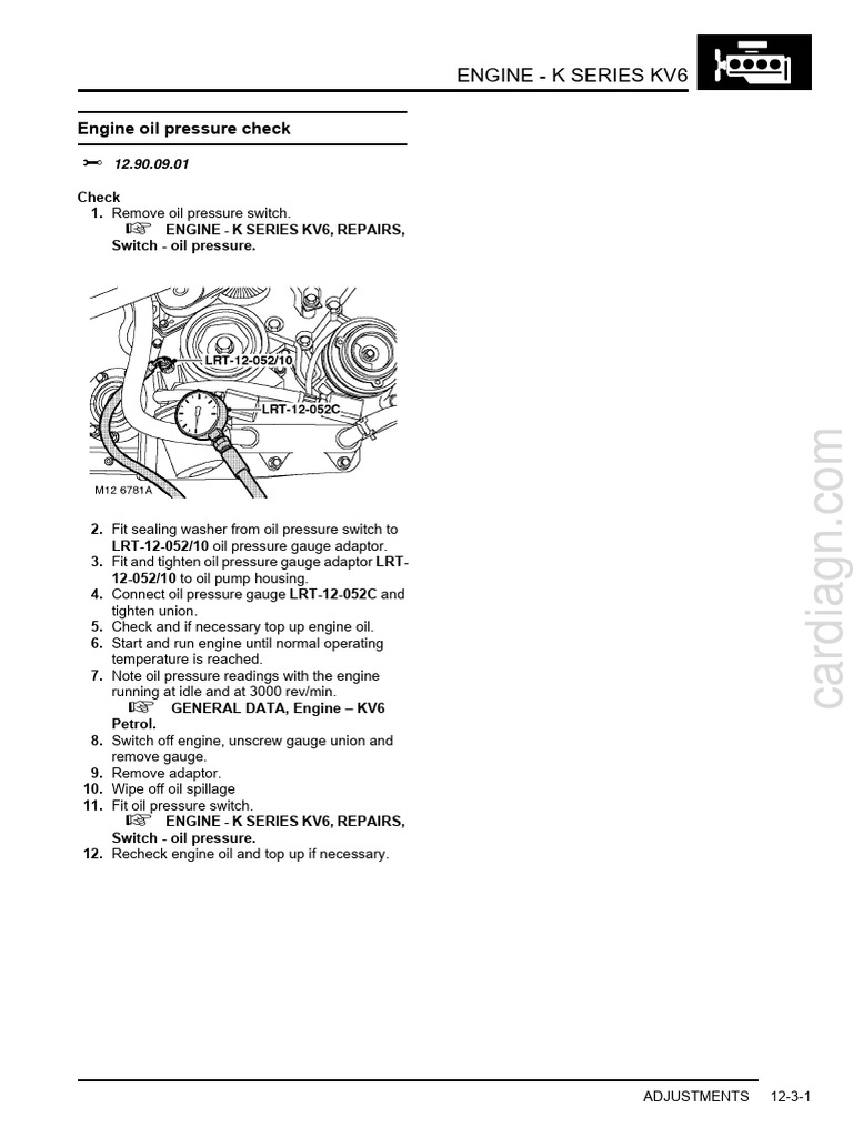 KV6 Engine Repair and Adjustment Guide | PDF | Fuel Injection ...