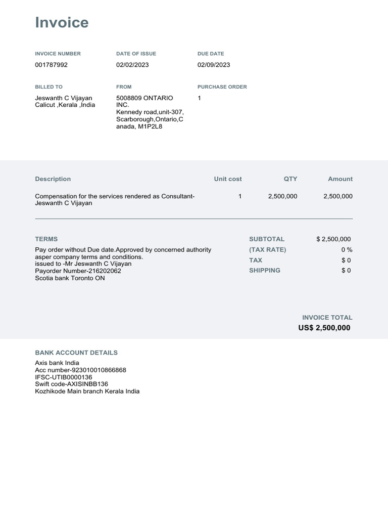 Revised Invoice | PDF | Finance & Money Management