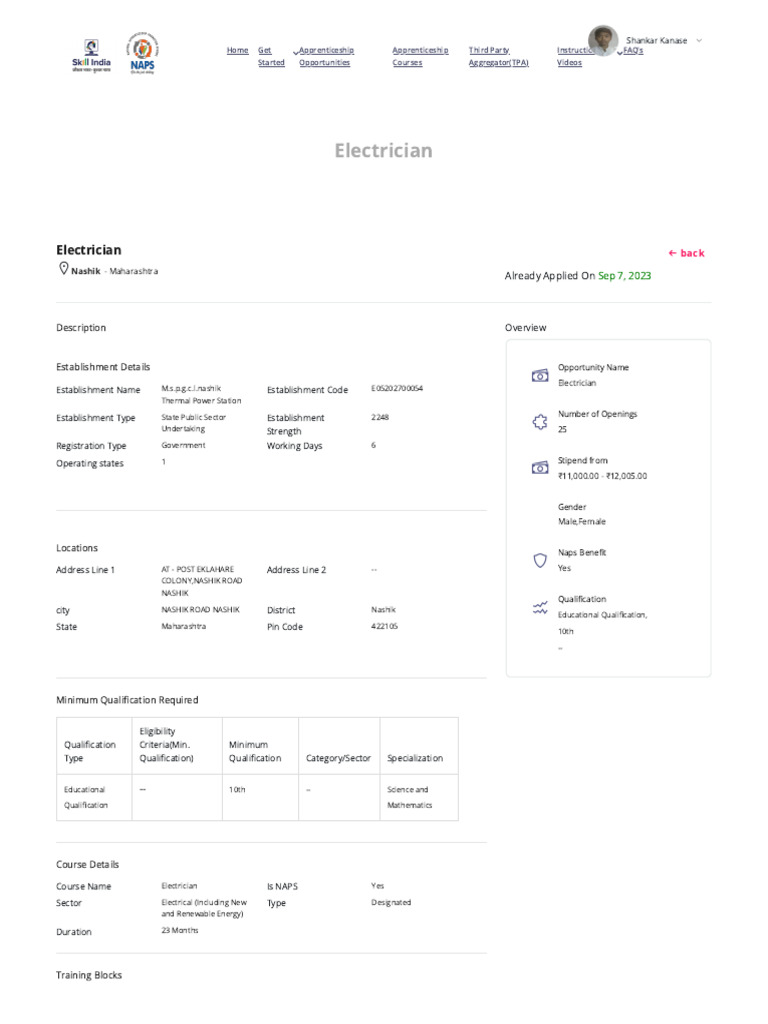 Apprenticeship Opportunity View - Apprenticeship Training Portal | PDF | Apprenticeship ...