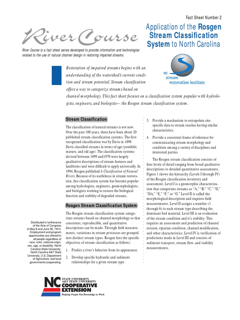 Stream Classification | PDF | Geomorphology | Stream