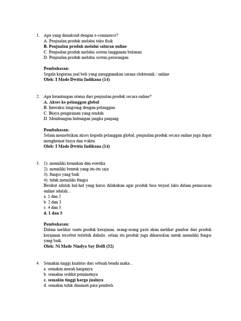 Soal Pkwu Kelas 12 | PDF