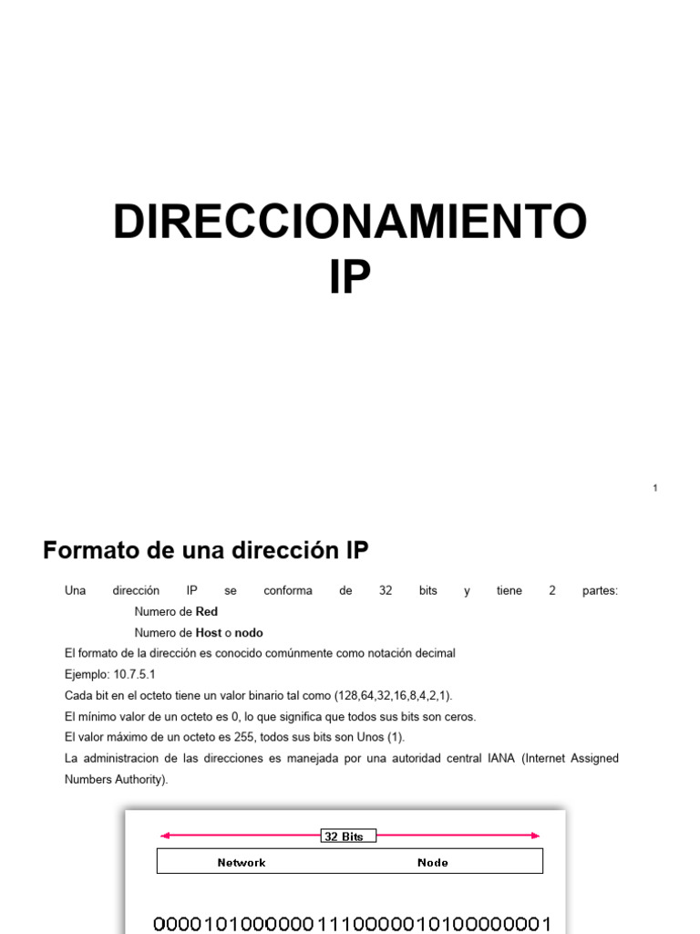 Direccionamiento IP UNID | PDF | Dirección IP | Enrutador (Computación)