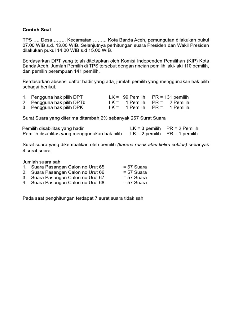 Contoh Soal Ppwp-1 | PDF
