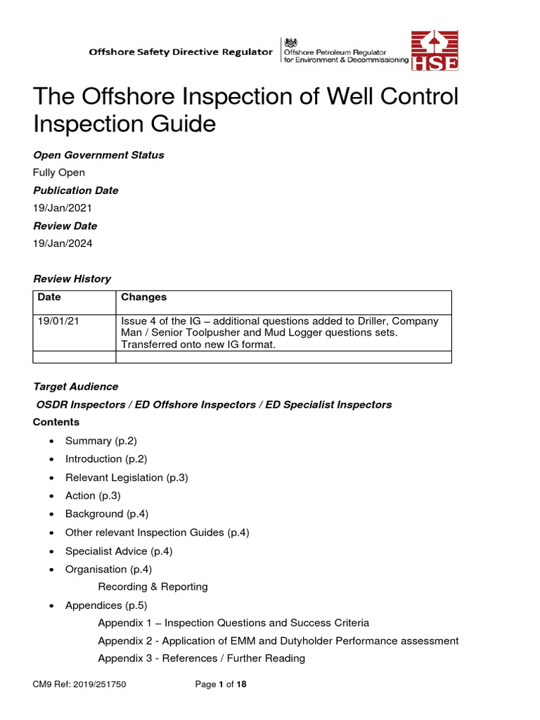 Ed Well Control | PDF | Regulatory Compliance | Oil Well