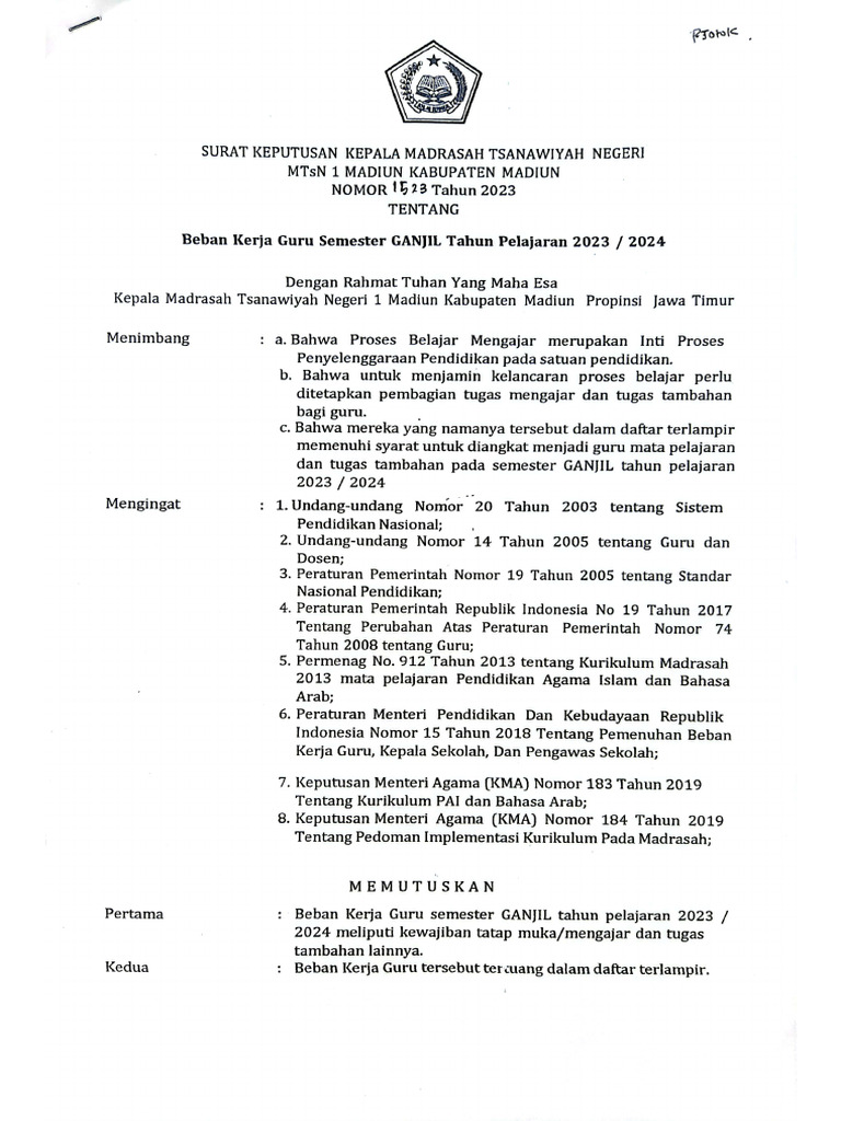 SK KBM Ganjil 23-24 | PDF