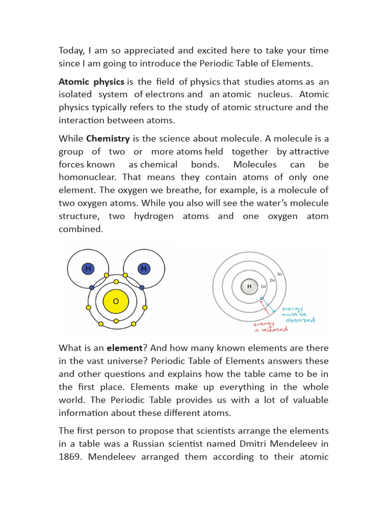 Periodictableofelements | PDF | Radioactive Decay | Atoms