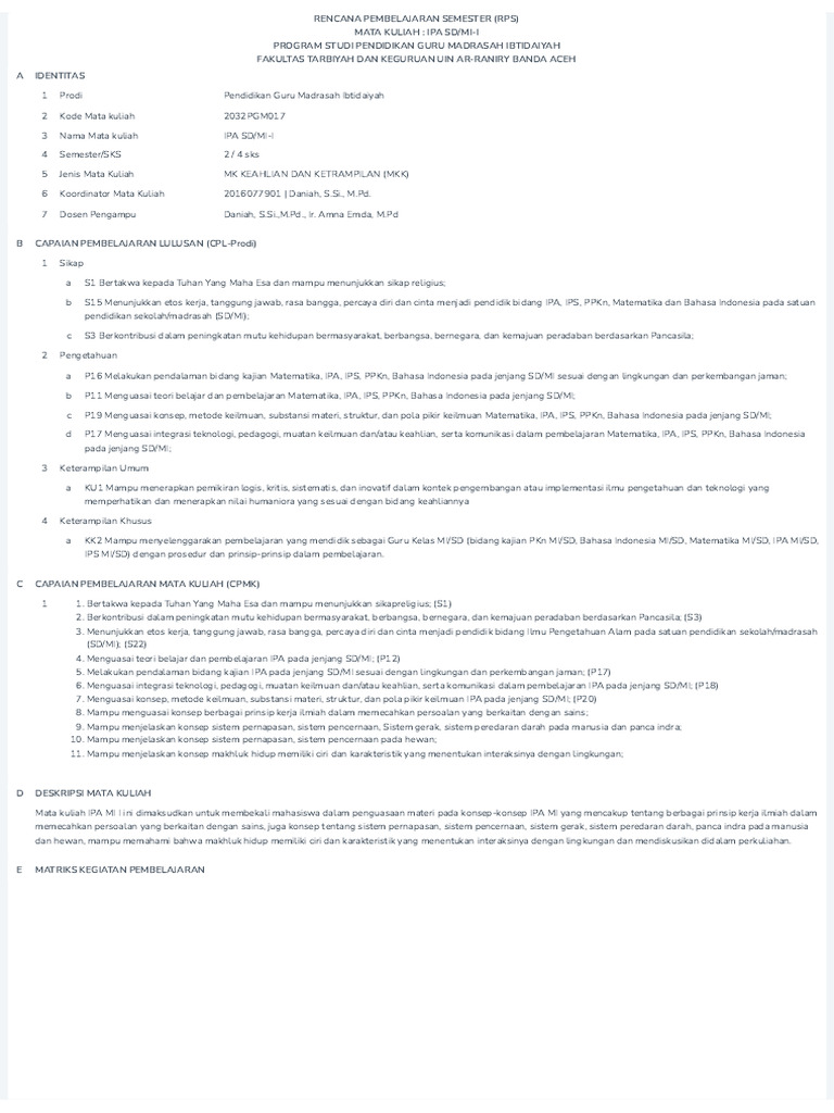 RPS Ipa I Pgmi | PDF