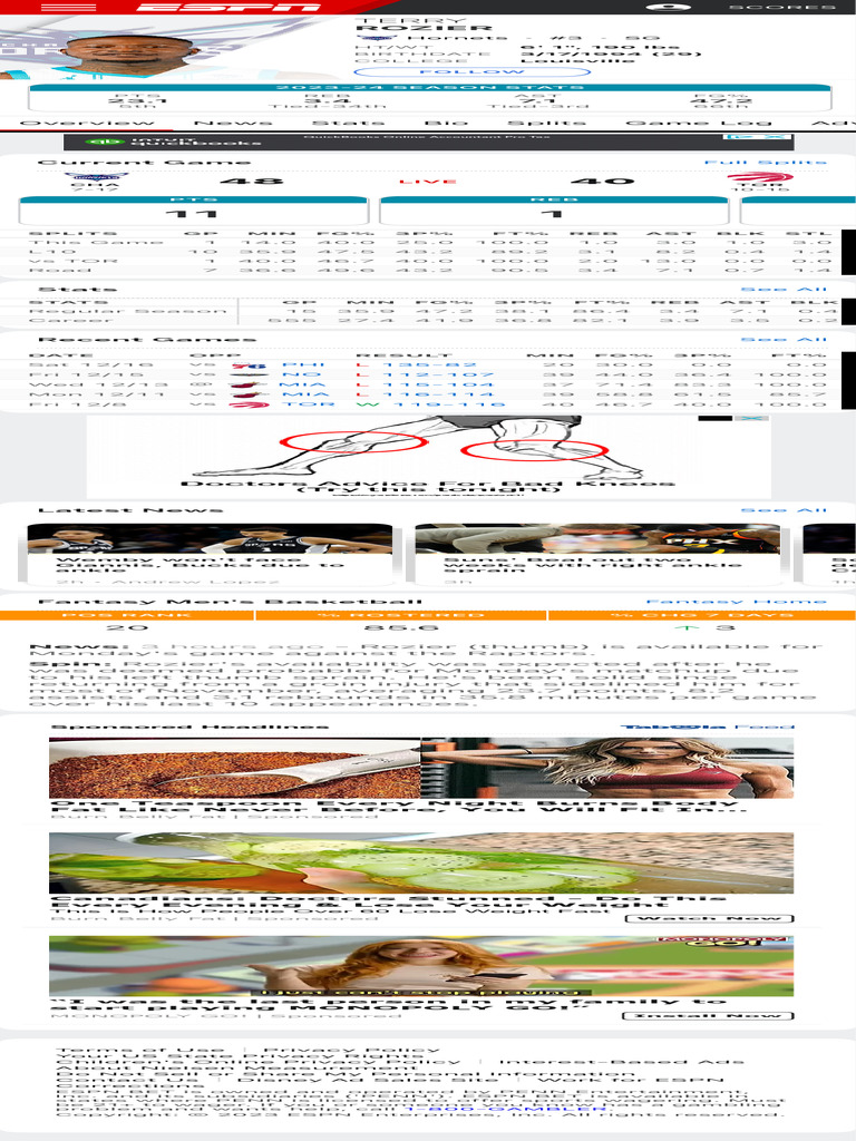 Terry Rozier - Charlotte Hornets Shooting Guard - ESPN | PDF | Gambling