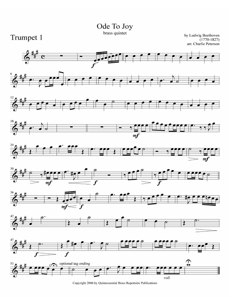 Beethoven Inno Alla Gioia - Parti | PDF Beethoven Inno Alla Gioia - Parti | PDF