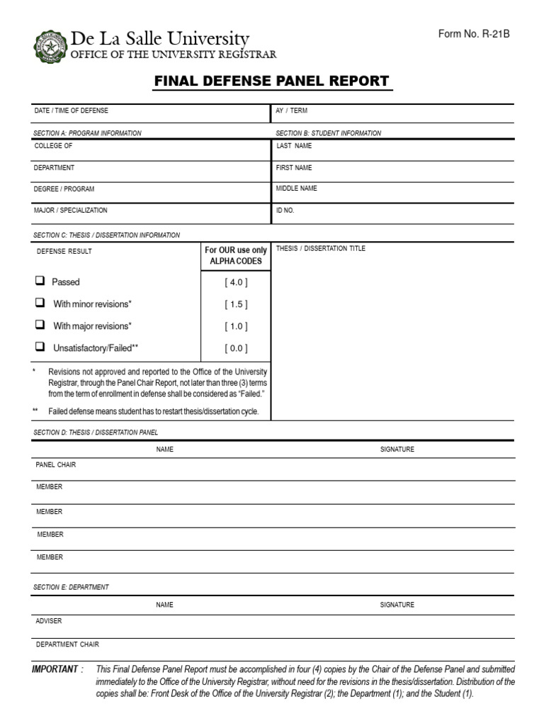 R21B Final Defense Panel Report | Download Free PDF | Thesis | Academia