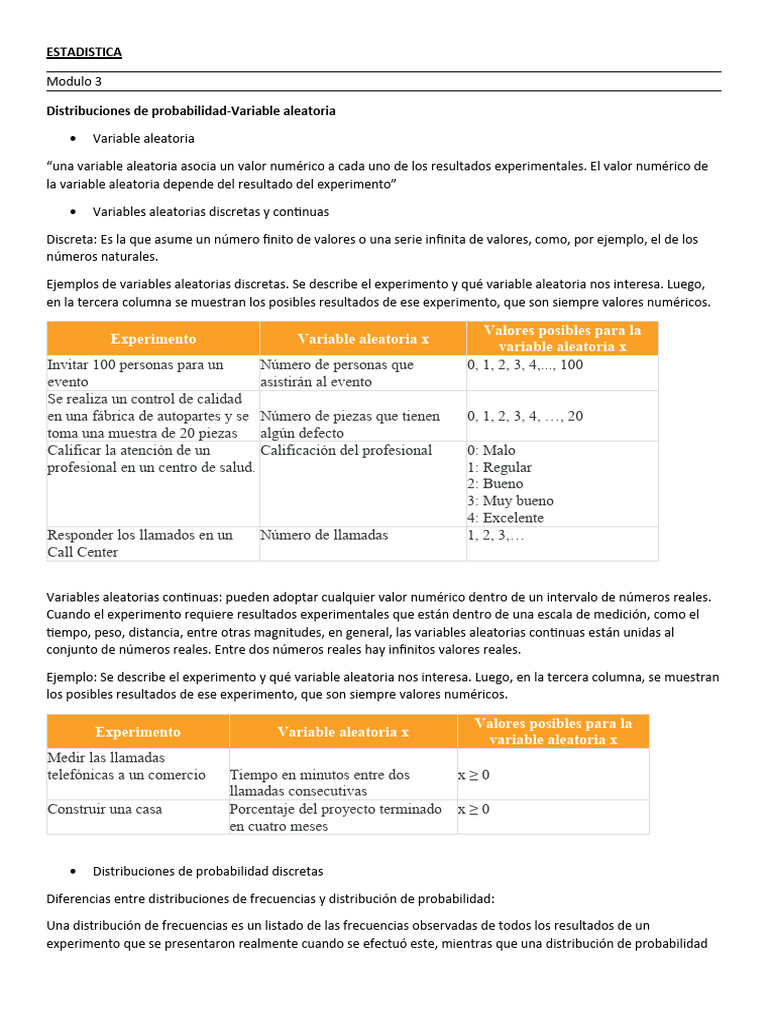 ESTADISTICA m3 | PDF | Distribución normal | Distribución de probabilidad